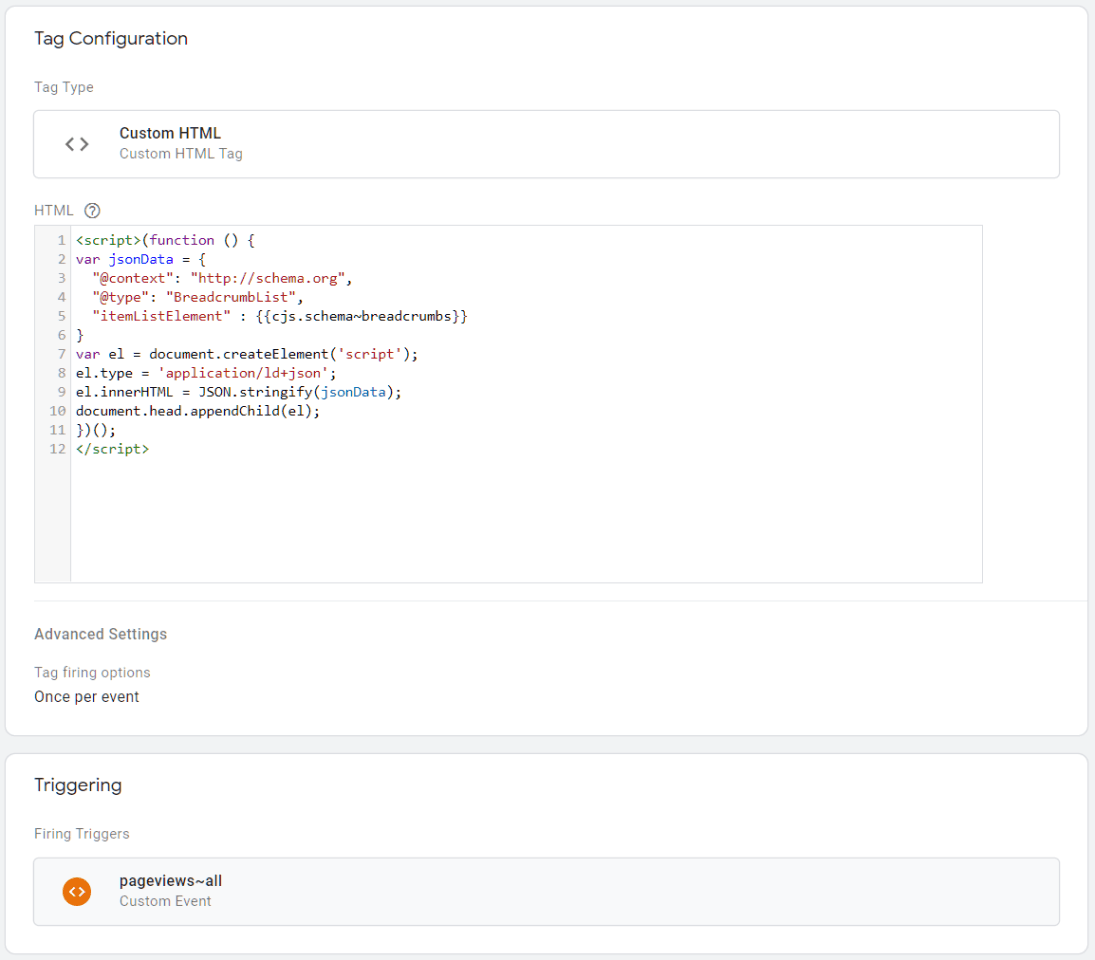 Implement Structured Data Breadcrumbs Using Gtm Cf Agency